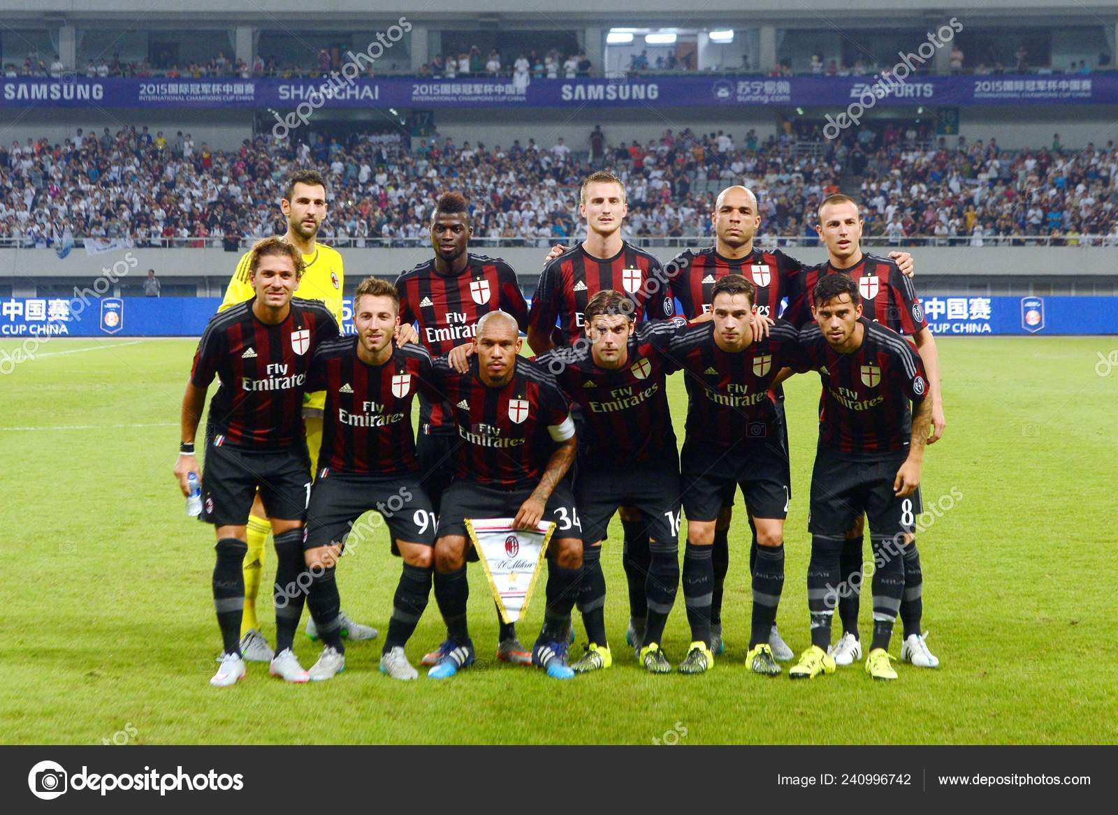 Players Starting Line Milan Pose Photos Shanghai Match International ...