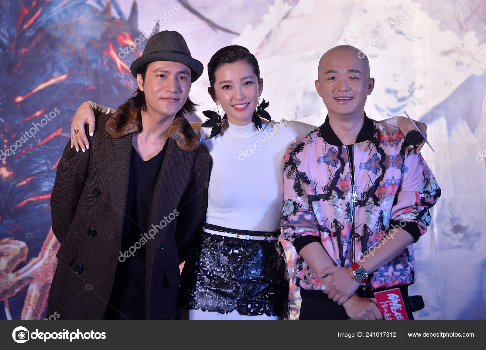 Left Chinese Actor Chen Kun Actress Bingbing Actor Bao Bei'er — Stock ...