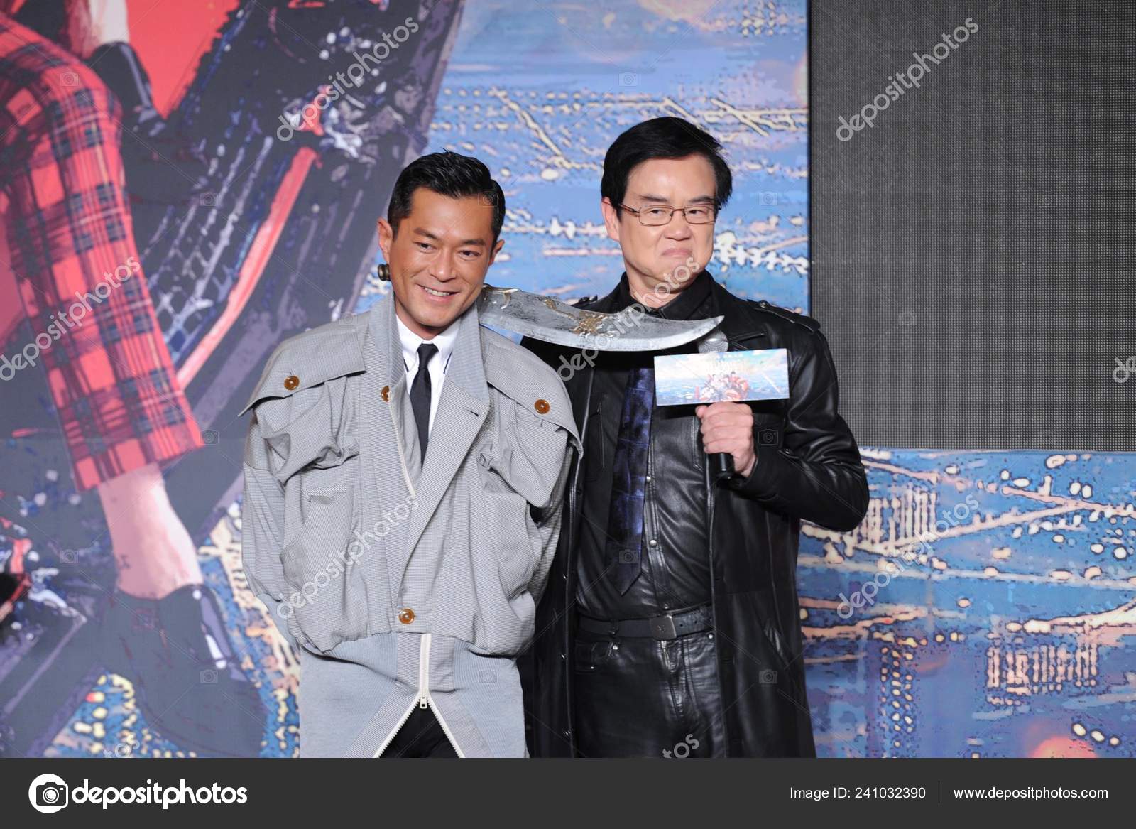 Hong Kong Director Bak Ming Wong Right Actor Louis Koo — Stock ...