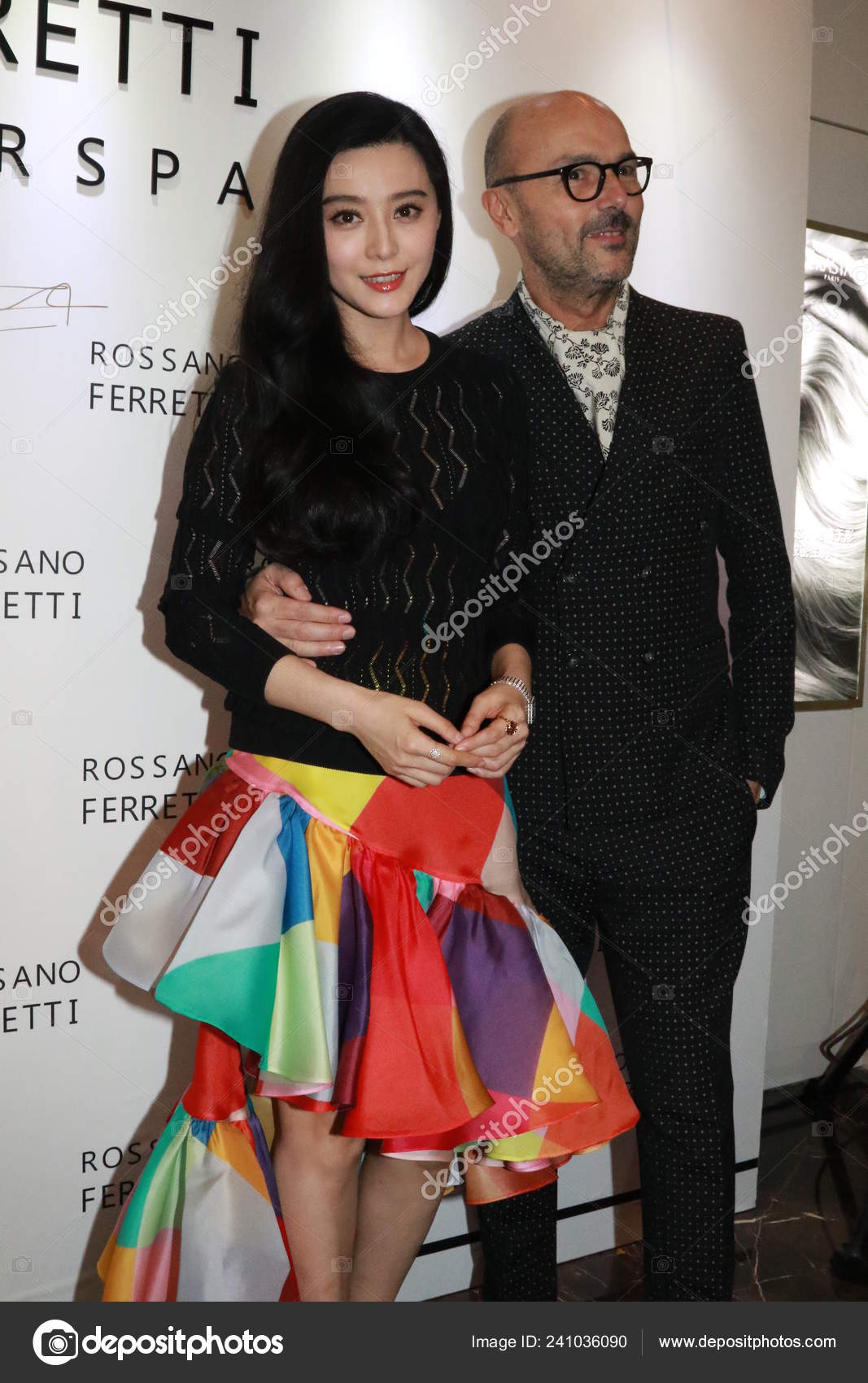 Chinese Actress Fan Bingbing Left Poses Executive Rossano Ferretti ...