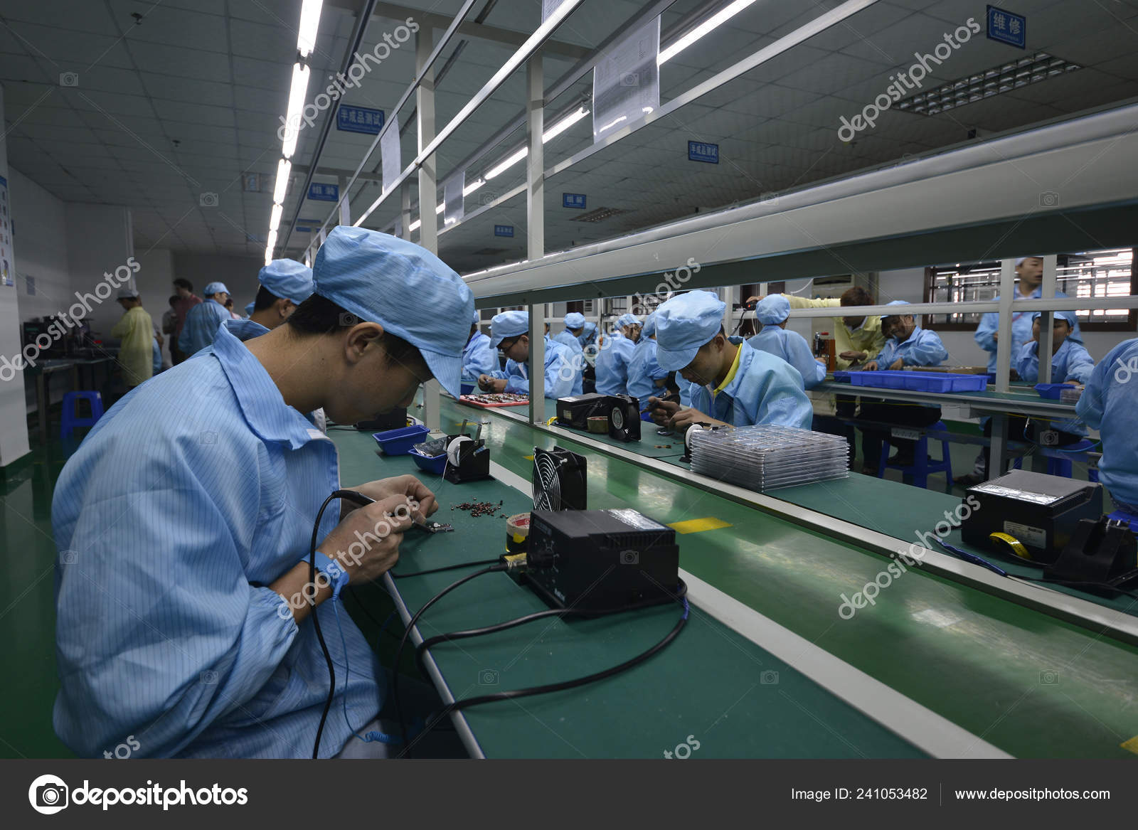 Chinese Workers Assemble Smart Watches Assembly Line Factory Hope ... Chinese Workers Assemble Smart Watches Assembly Line Factory Hope ...