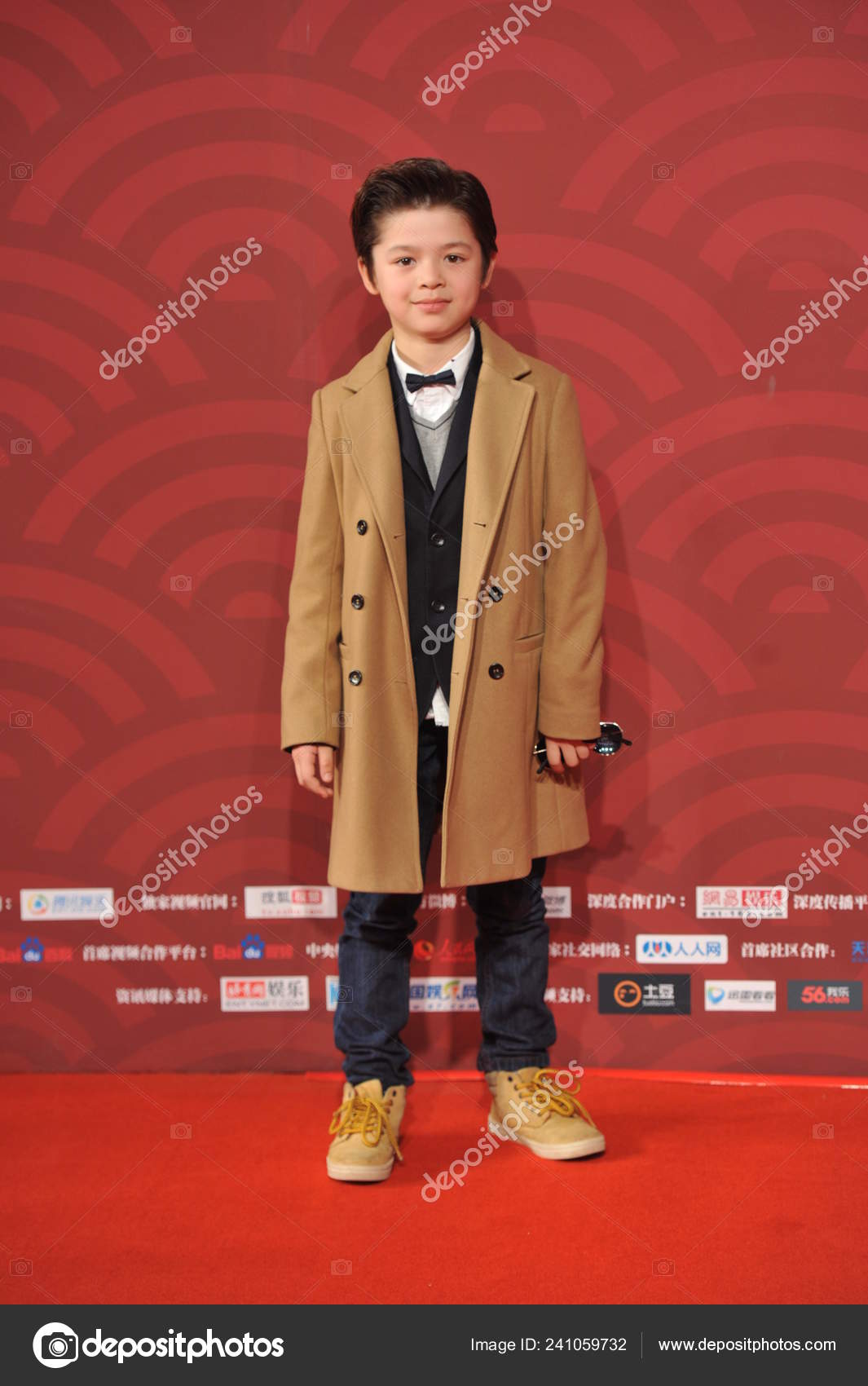 British Actor Joey Jozef Poses Red Carpet Premiere His New – Stock ...