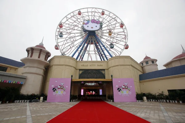 Ferris Wheel Other Constructions Being Built Hello Kitty Theme Park — Stock Editorial Photo ...