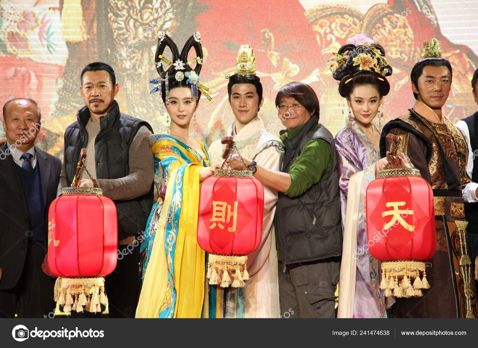 Second Left Right Chinese Actor Zhang Fengyi Actress Fan Bingbing ...