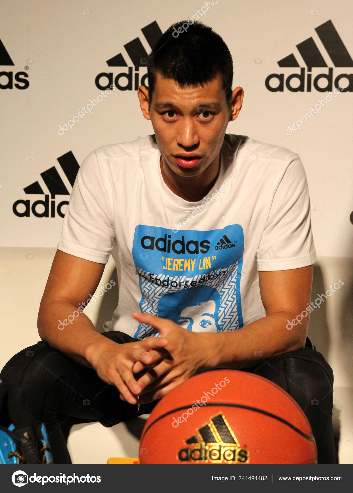 Nba Star Jeremy Lin Los Angeles Lakers Poses Promotional Event – Stock ...