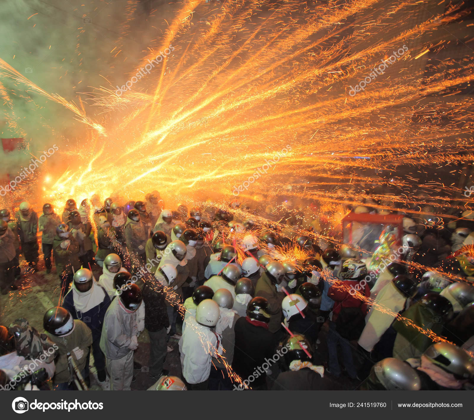 Bottle Rocket Firework Launching