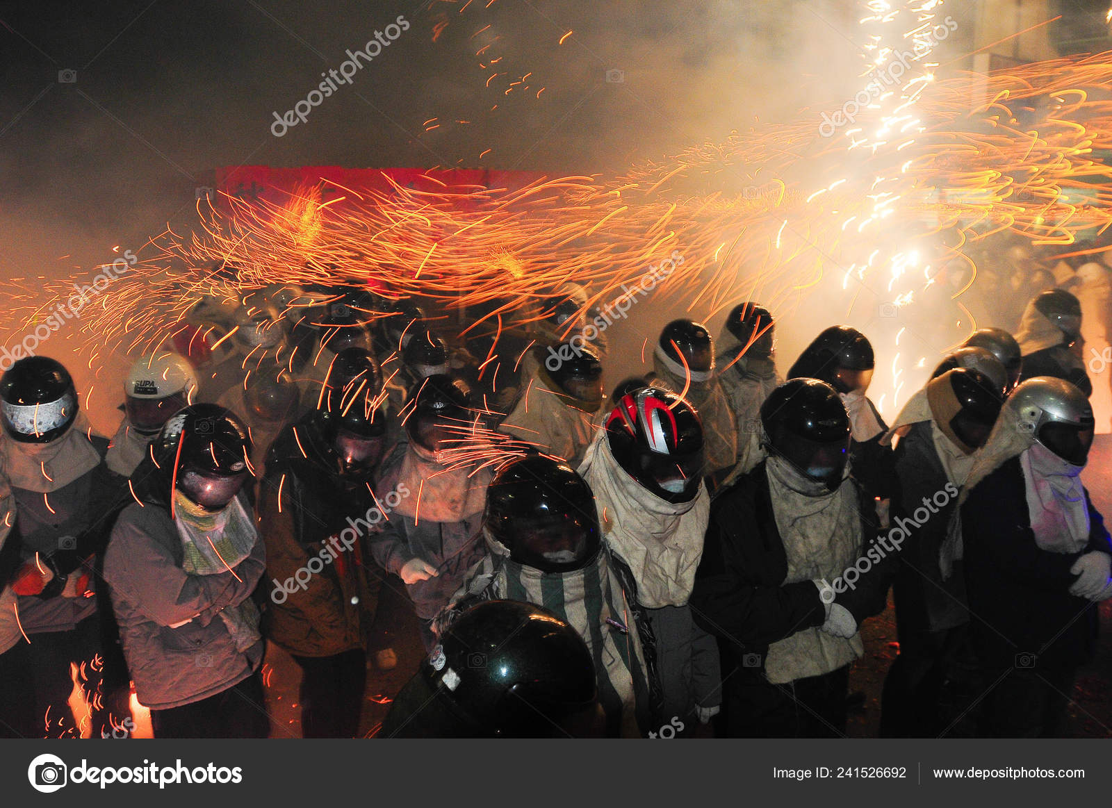 Bottle Rocket Firework Launching