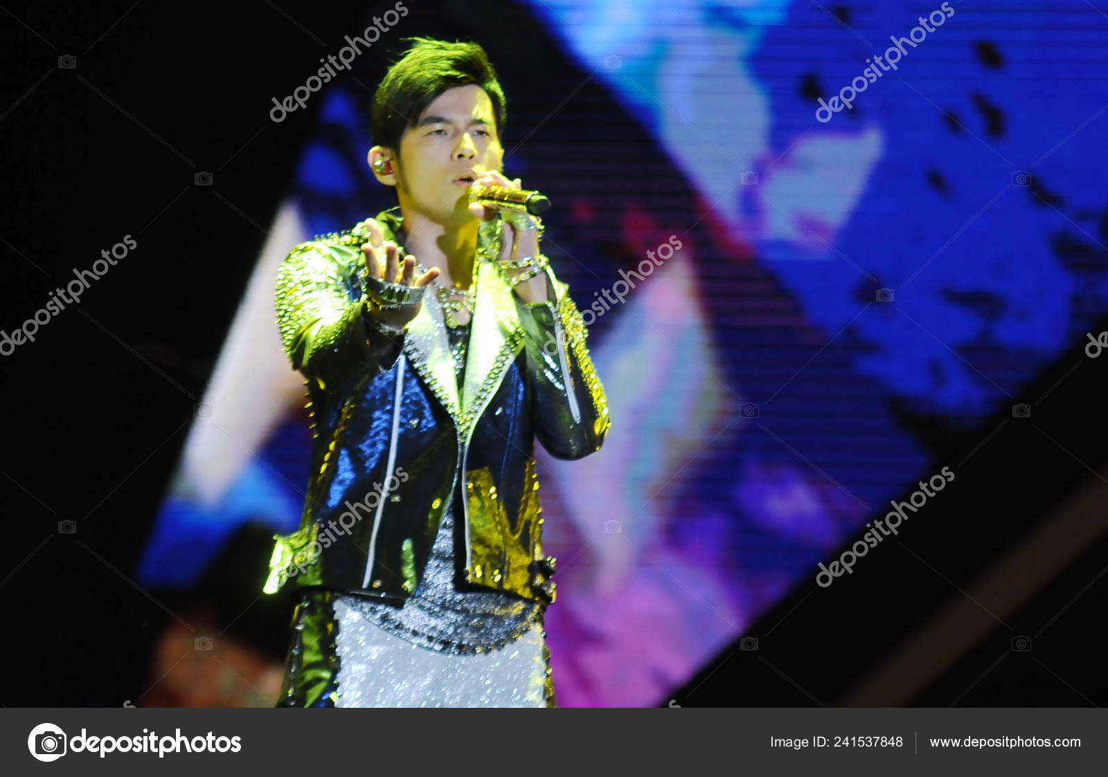 Taiwanese Singer Jay Chou Performs His Opus Jay 2014 World — Stock ...