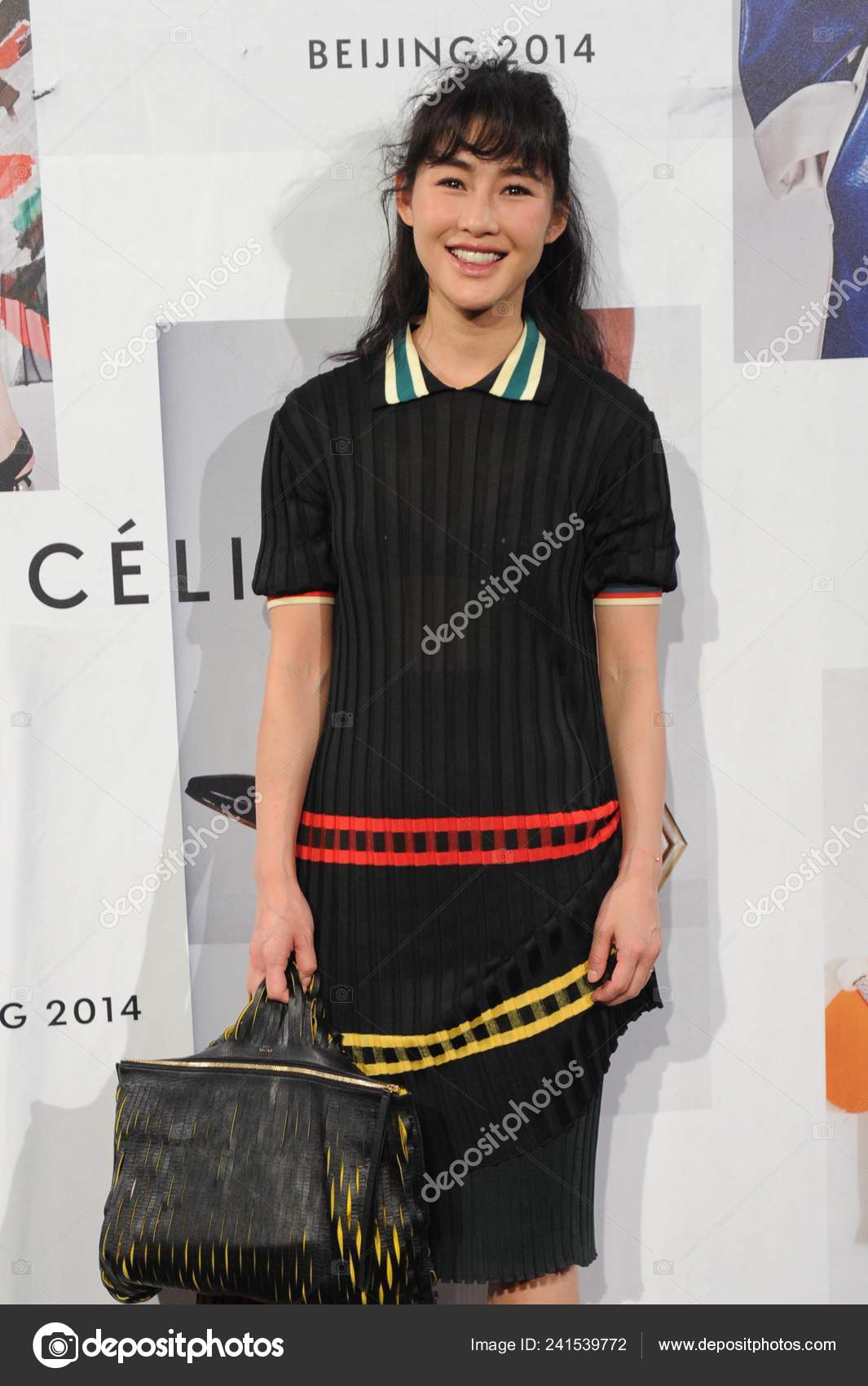 Chinese Model Actress Chen Ran Poses She Arrives Celine 2014 – Stock ...