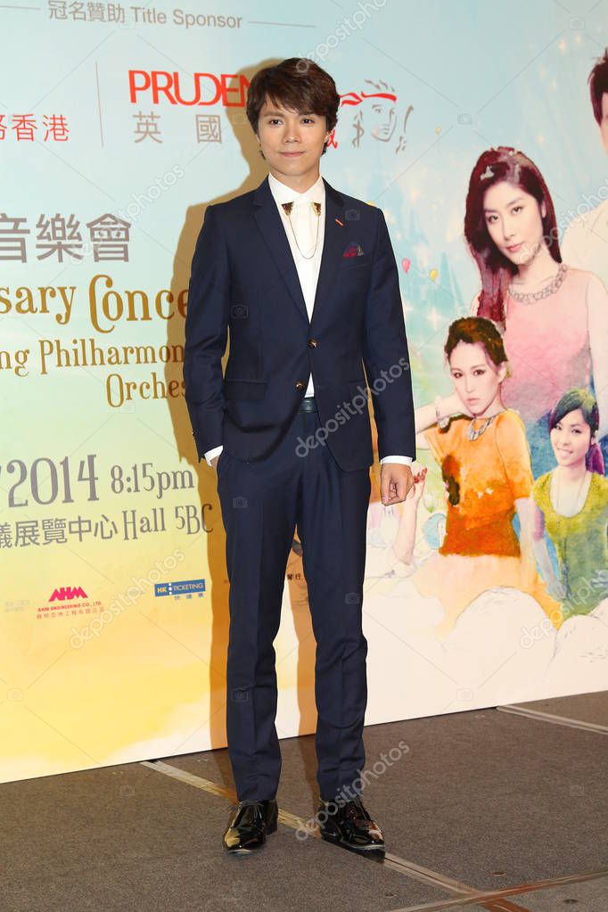 El cantante de Hong Kong Hins Cheung posa en una conferencia de prensa ...