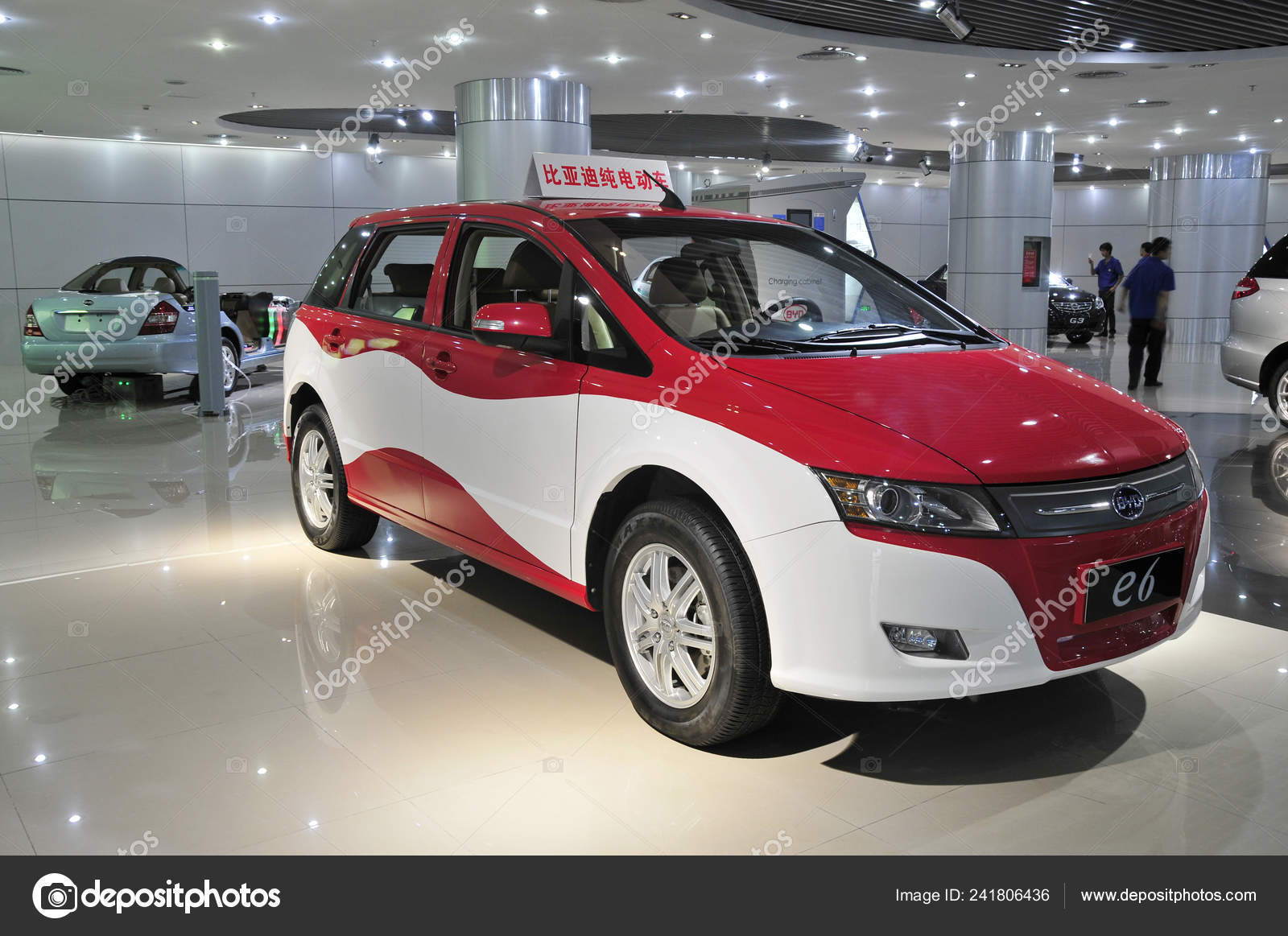 Byd Electric Car Displayed Showroom Headquarters Byd Company Limited ...