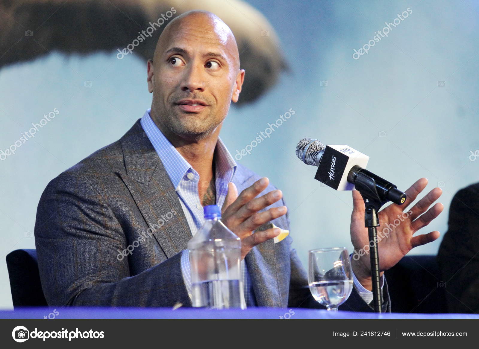American Actor Dwayne Johnson Speaks Press Conference His New Movie ...