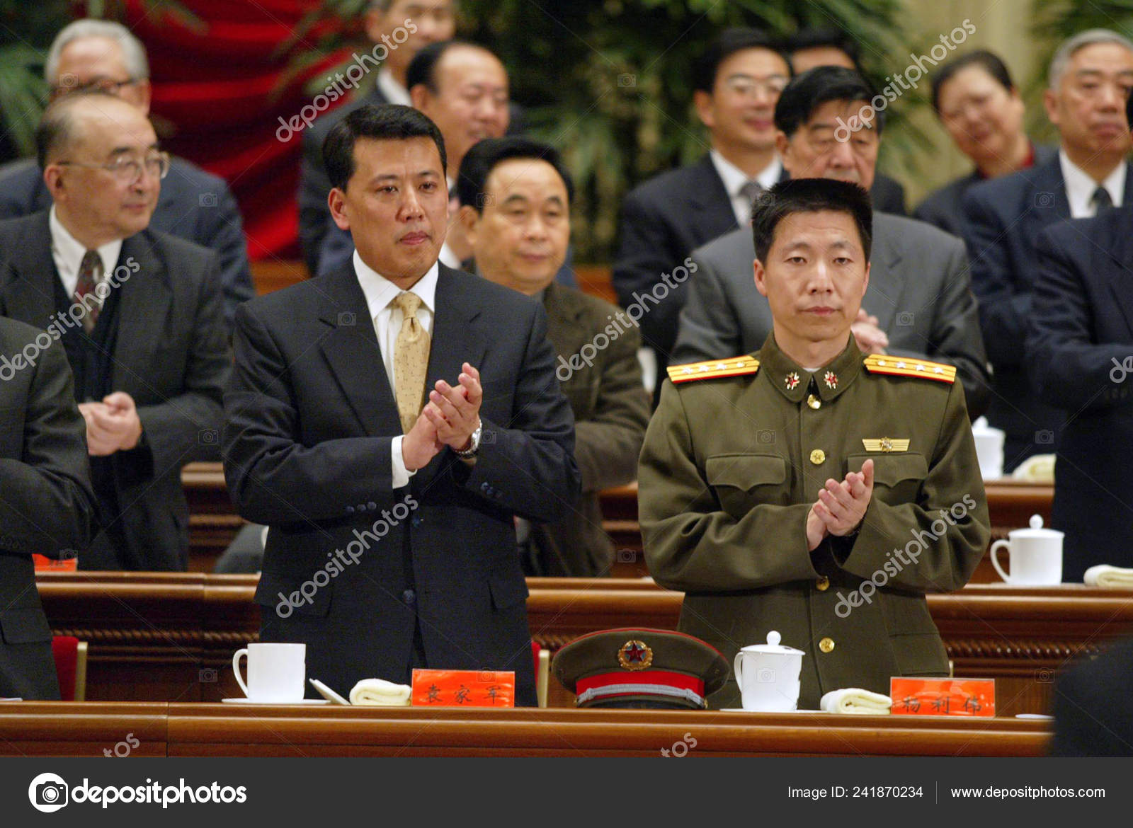 Yuan Jiajun Front Left Commander Shenzhou Manned Space Projects Yang ...