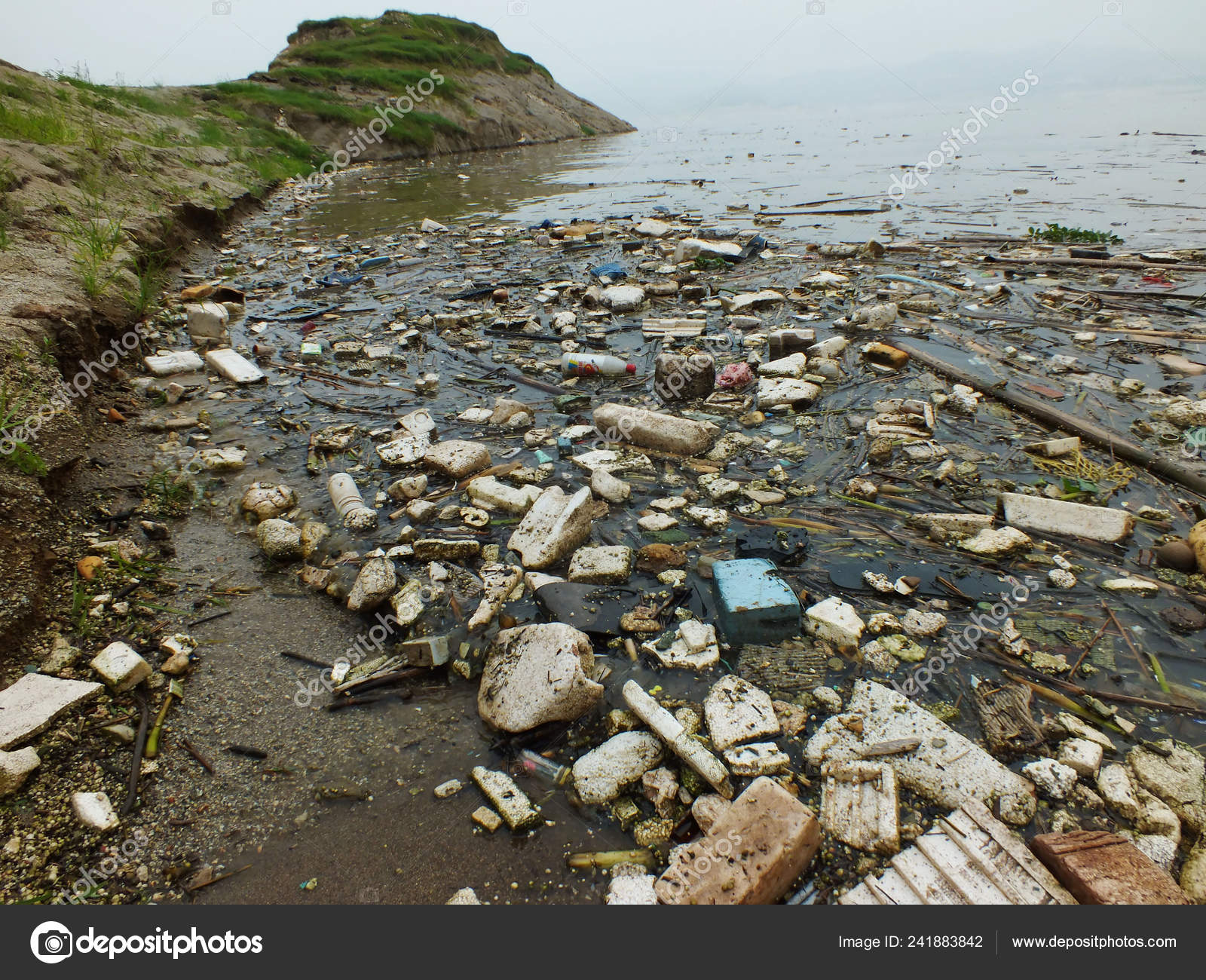 Floating Garbage Yangtze River Upper Reaches Three Gorges Dam Yichang ...