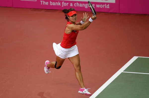 Chinas Tennis Player Zheng Jie Returns Shot Group Match Chinese – Stock ...