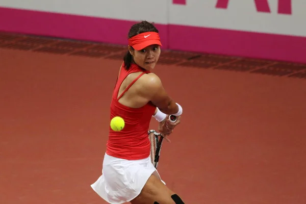 Chinas Tennis Player Zheng Jie Returns Shot Group Match Chinese – Stock ...