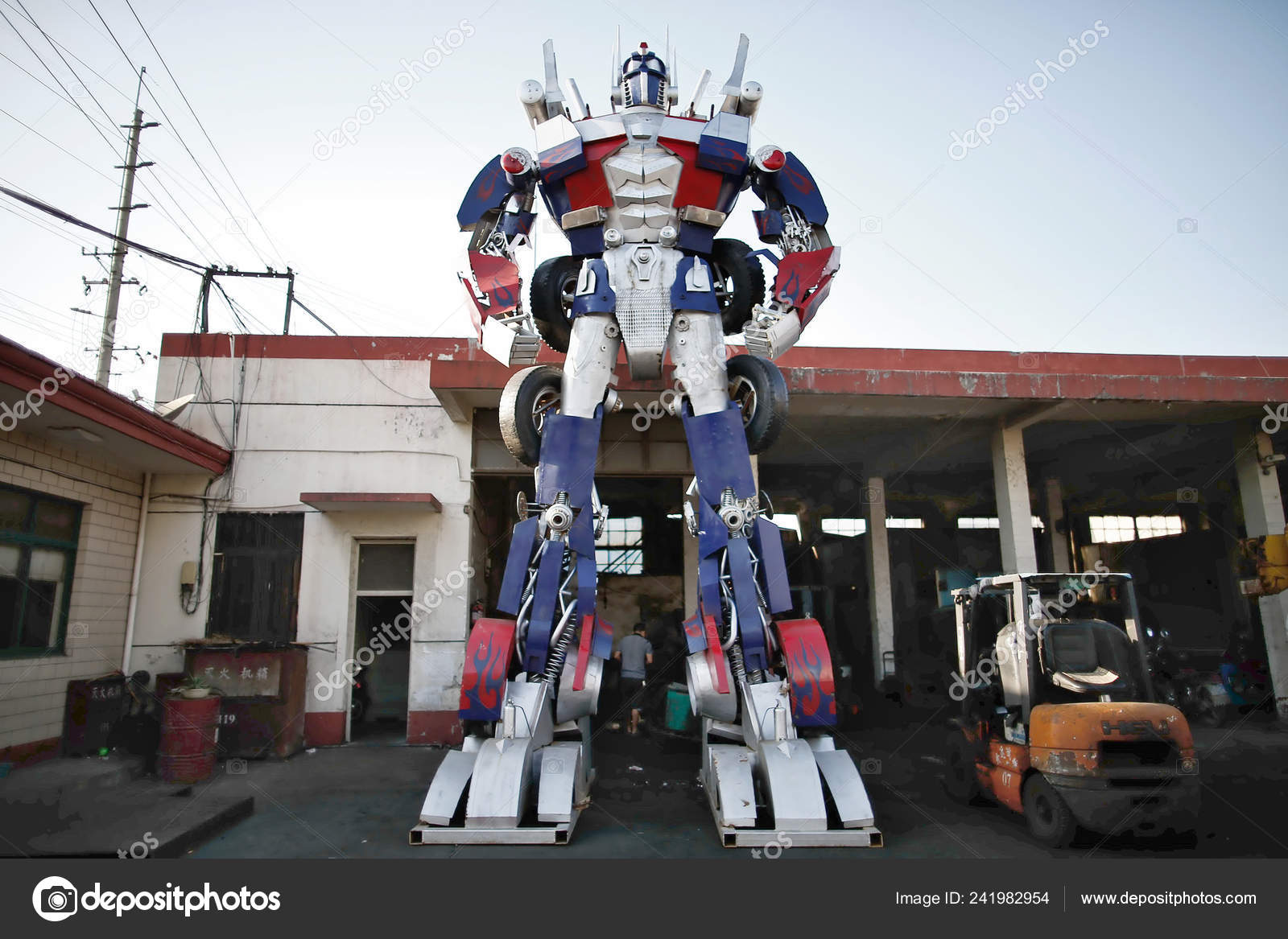 Giant Model Optimus Prime Leader Autobots Movie Transformers Displayed ...