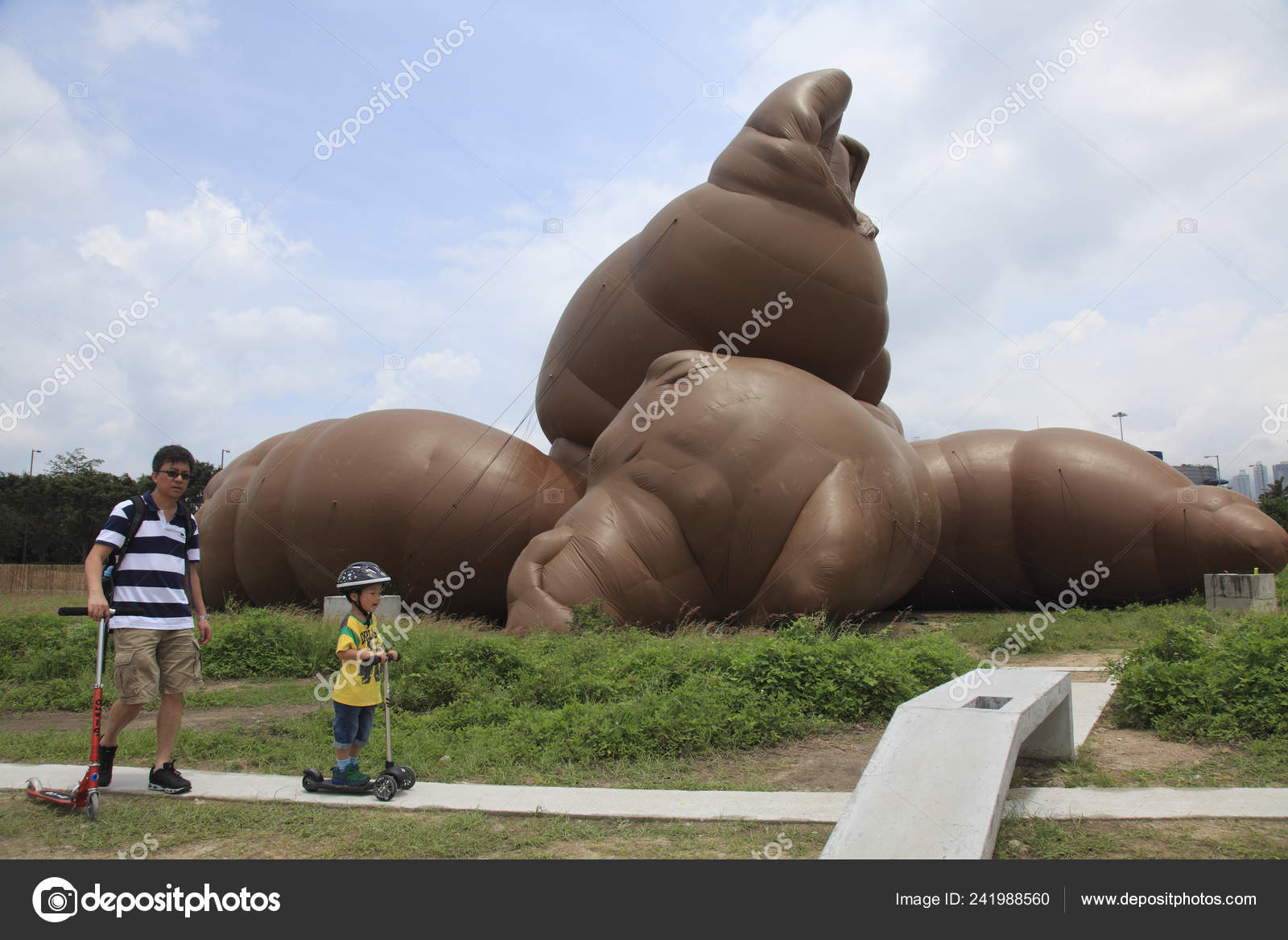 Visitors Walk Work Art Entitled Complex Pile Artist Paul Mccarthy ...