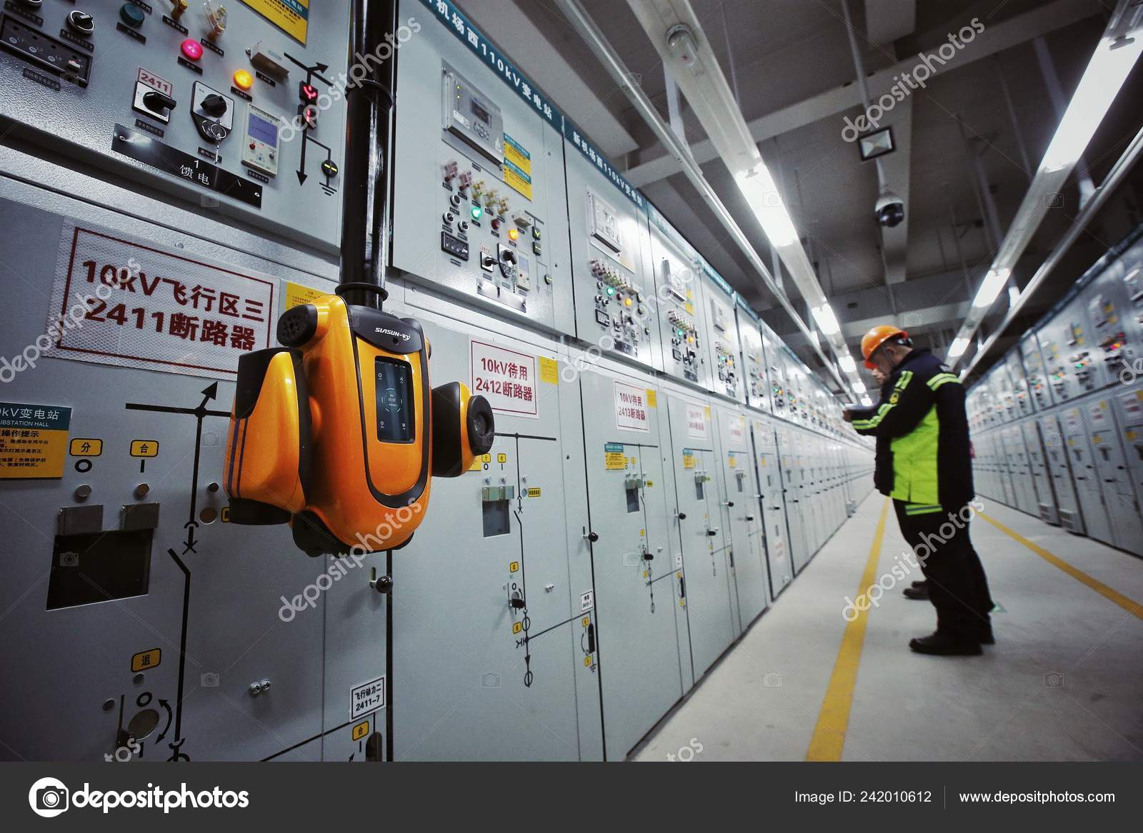 Intelligent Inspection Robot Checks Variations Electric Power ...