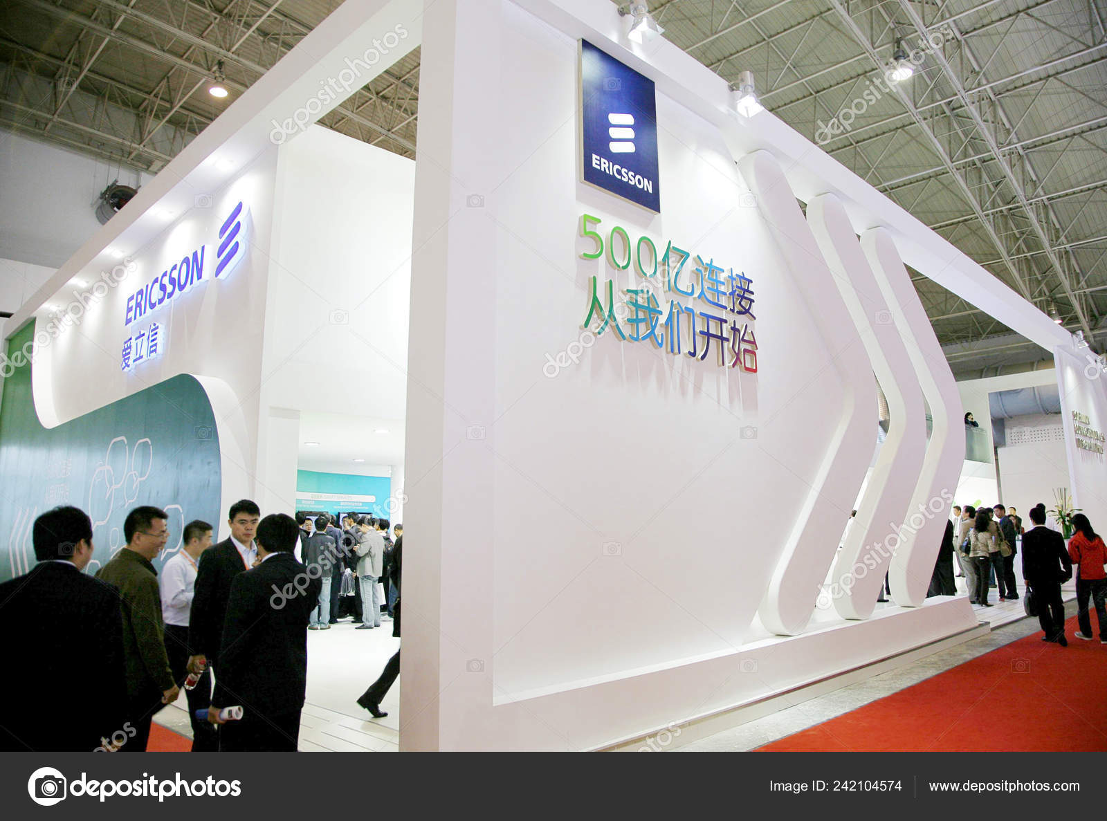 People Visit Stand Ericsson Expo Comm China 2010 Beijing China — Stock ...