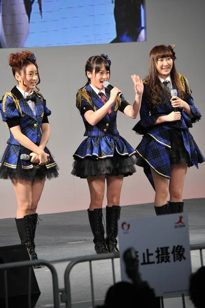 Members Japanese Female Idol Group Akb48 Pictured Concert Beijing China