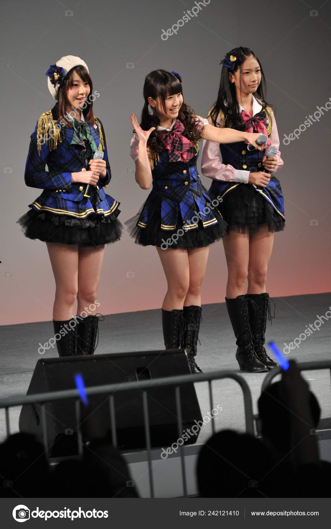 Members Japanese Female Idol Group Akb48 Pictured Concert Beijing China