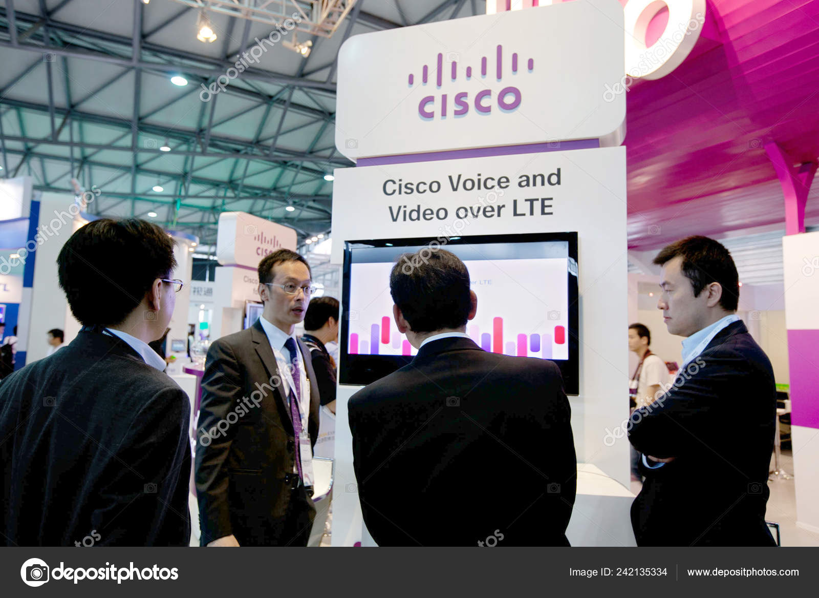 People Visit Stand Cisco Systems Mobile Asia Expo 2012 Shanghai – Stock ...