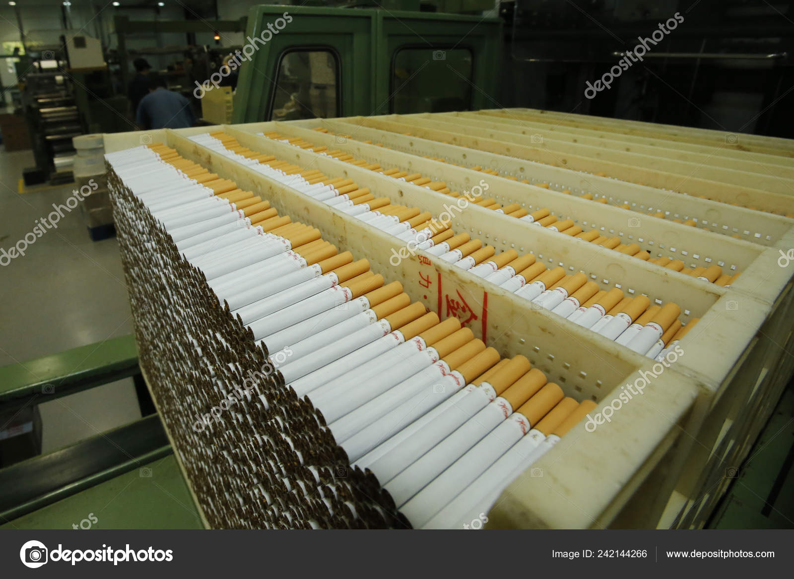 File Cigarettes Produced Pictured Assembly Line Tobacco Factory Hubei ...