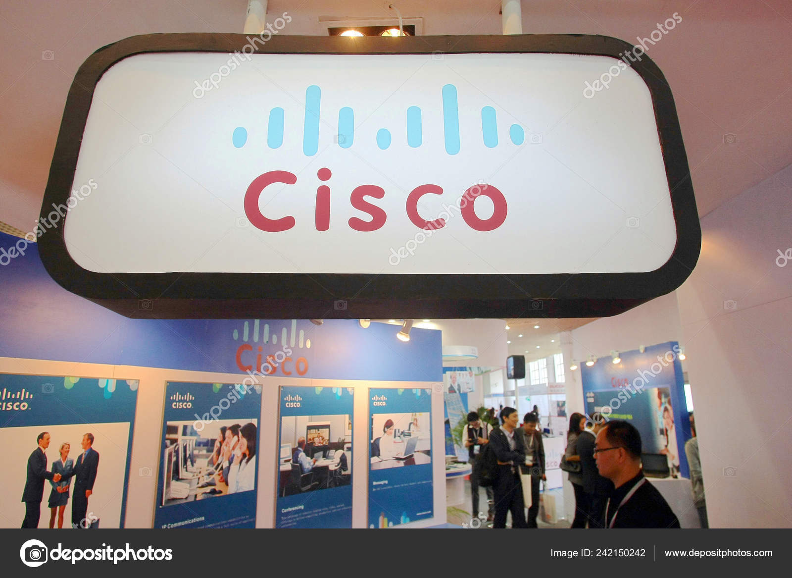People Visit Stand Cisco Systems Nexcom Expo 2011 Shanghai China ...