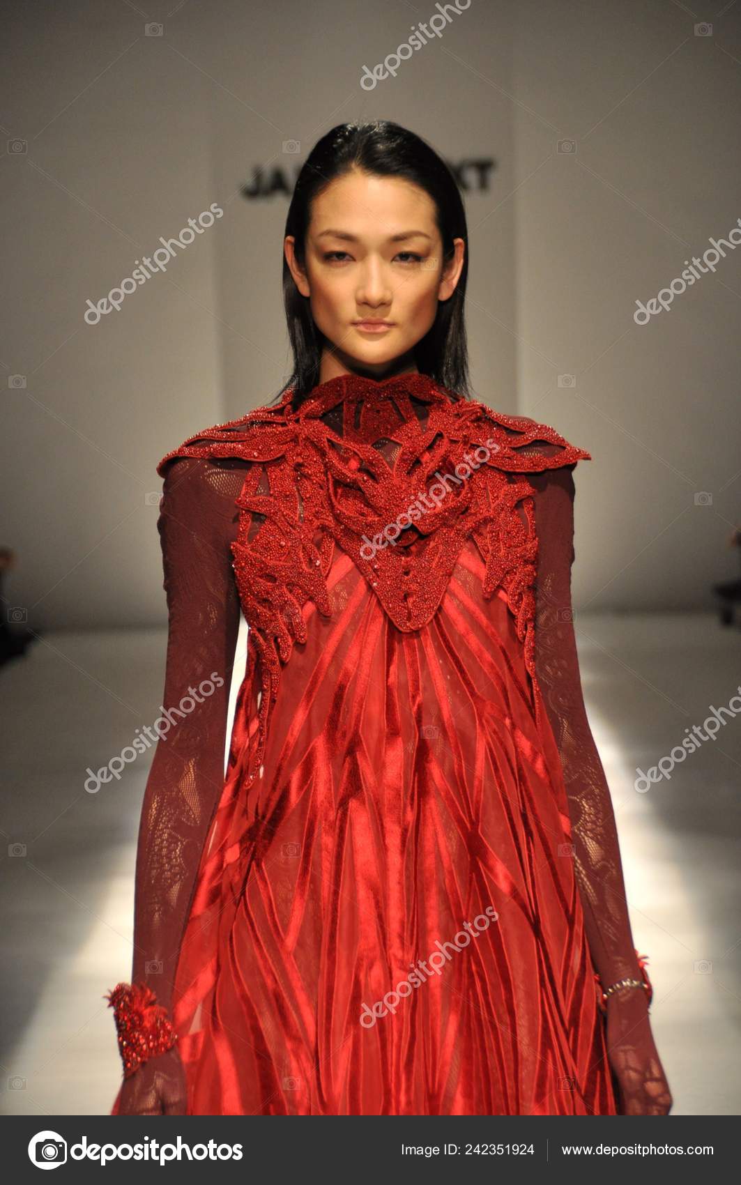 Japanese Model Tominaga Poses Japan Next Fashion Show Shanghai China ...