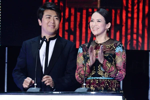 Chinese Actress Bingbing Left Actor Chen Kun Attend Press Conference ...