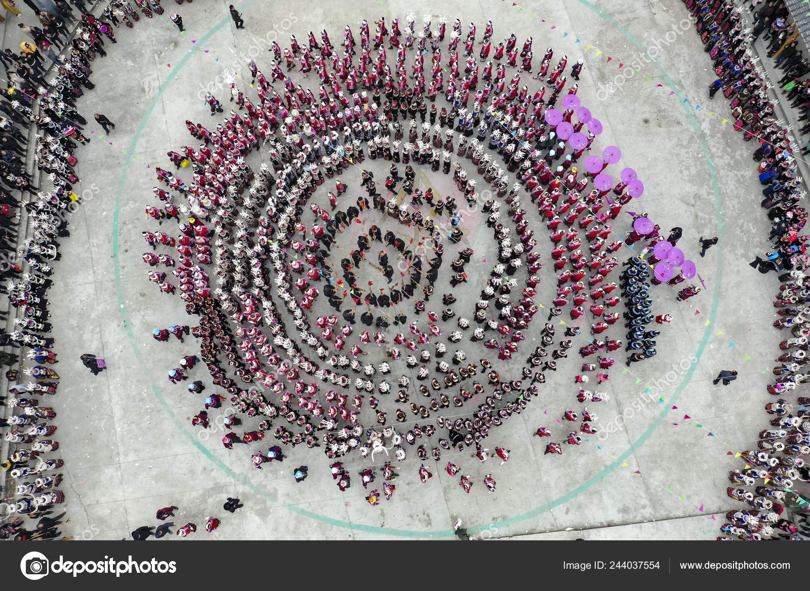 Local Chinese People Miao Ethnic Minority Dressed Traditional Silver ...