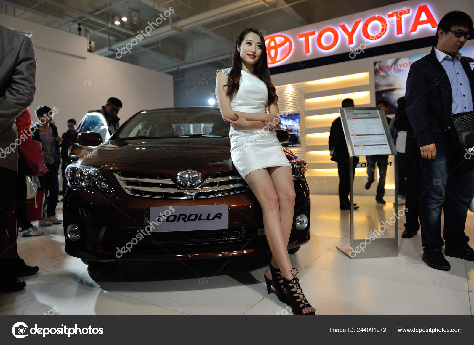 Model Poses Corolla Faw Toyota Auto Show Lanzhou City Northwest — Stock ...
