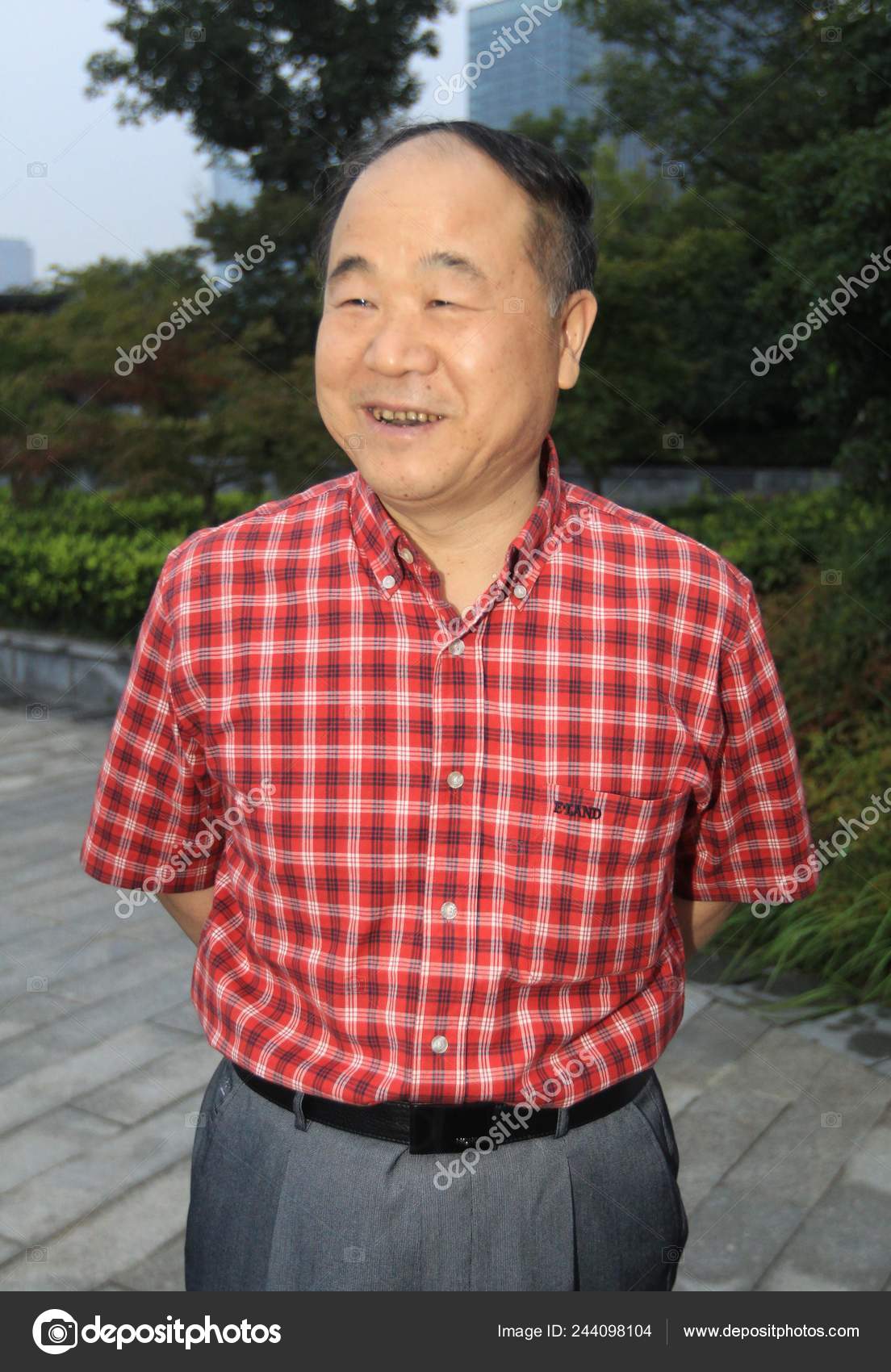 File Chinese Author Writer Yan Visits Book Pavilion Hangzhou City ...