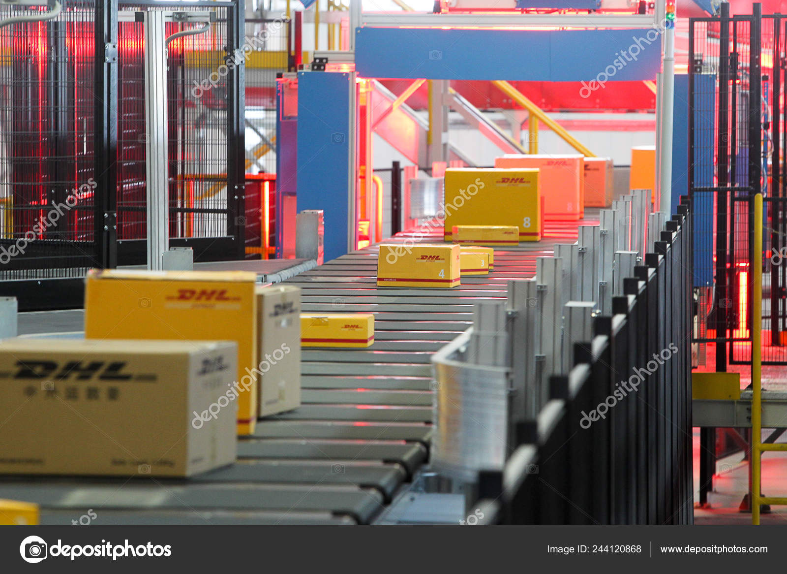 Test Parcels Seen Test New Dhl North Asia Hub Shanghai – Stock ...