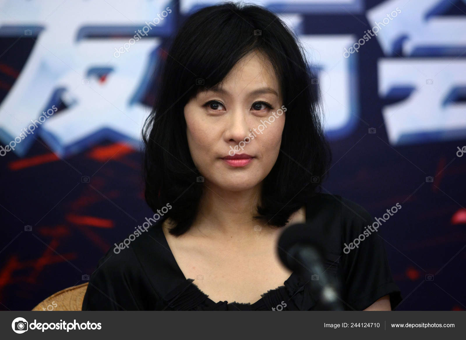 Chinese American Actress Vivan Junmei Talks Press Conference Her New – Stock Editorial Photo ...
