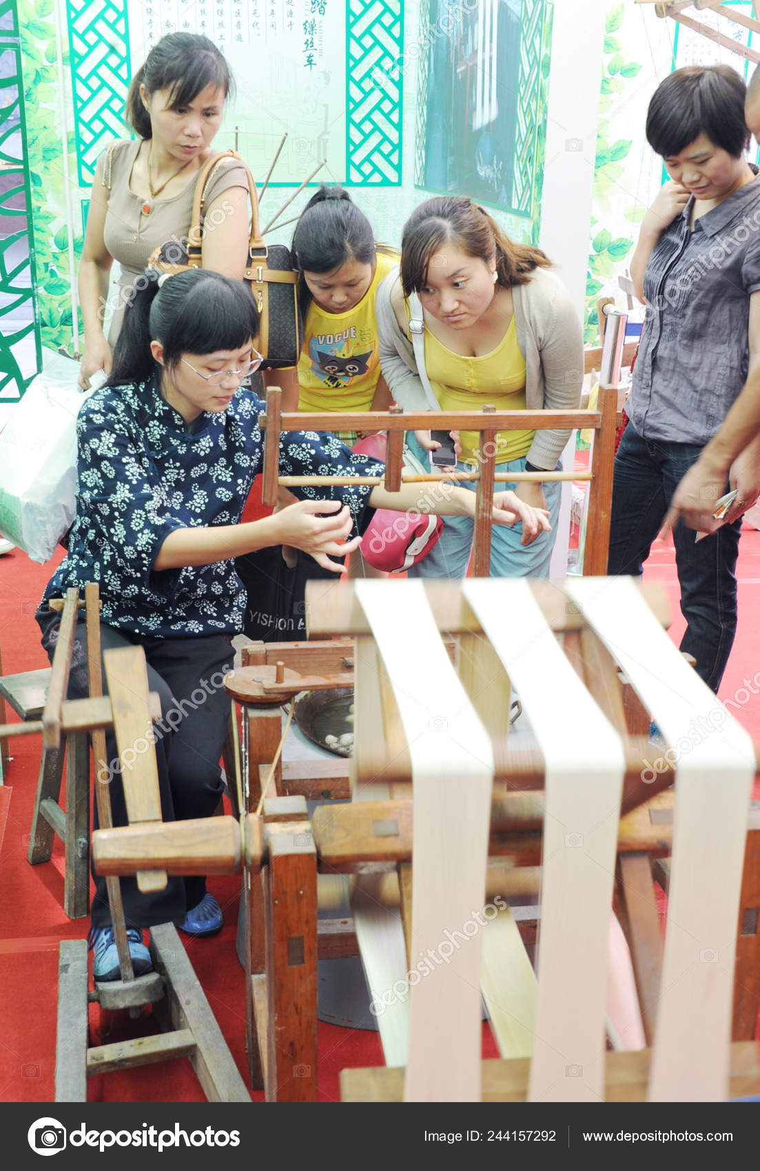 Visitors Observe Silk Making Process Attend China Silk Cultural ...