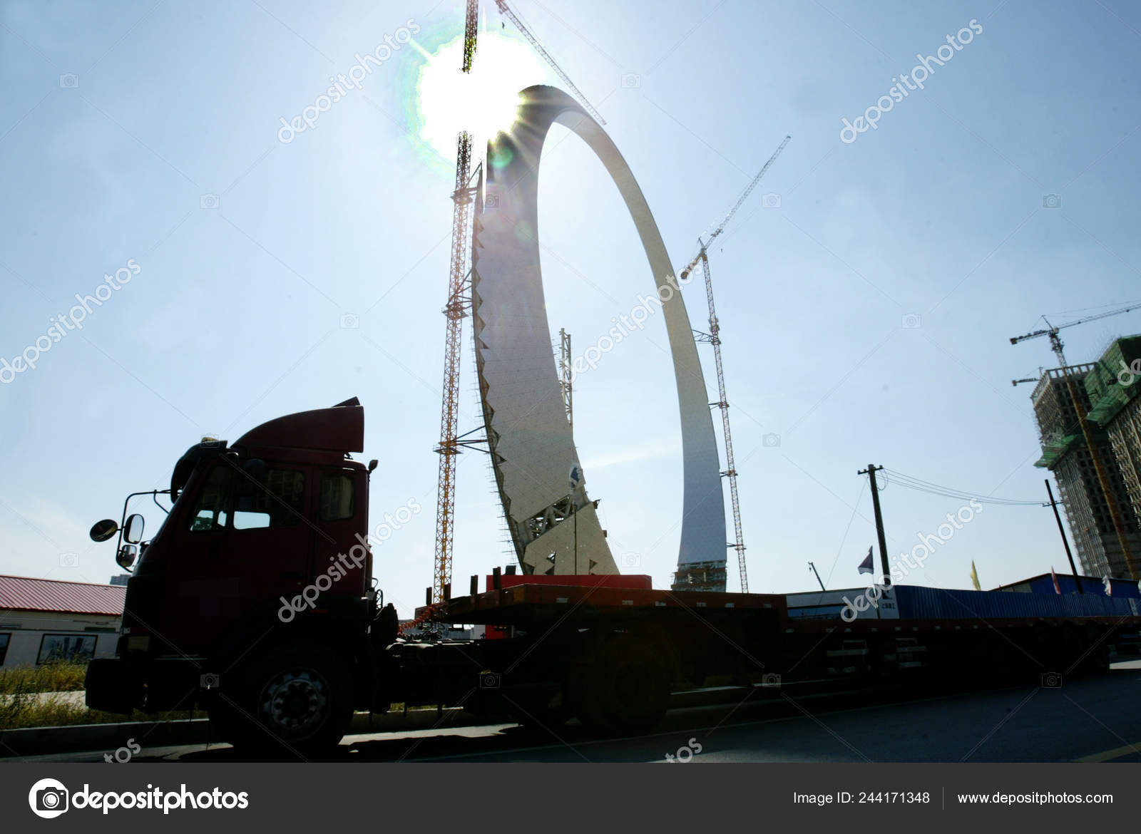 Steel Loop Ring Life Construction Fushun City Northeast Chinas Liaoning ...