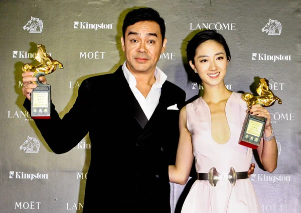 Left Hong Kong Singer Actor Louis Koo Taiwanese Actress Sylvia — Stock ...