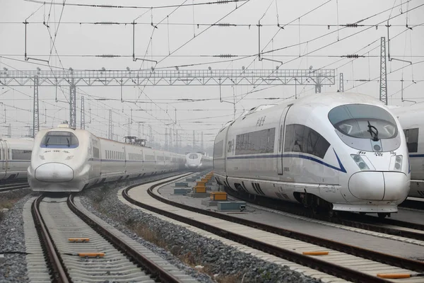 Crh China Railway High Speed Bullet Trains Pictured Beijing South ...