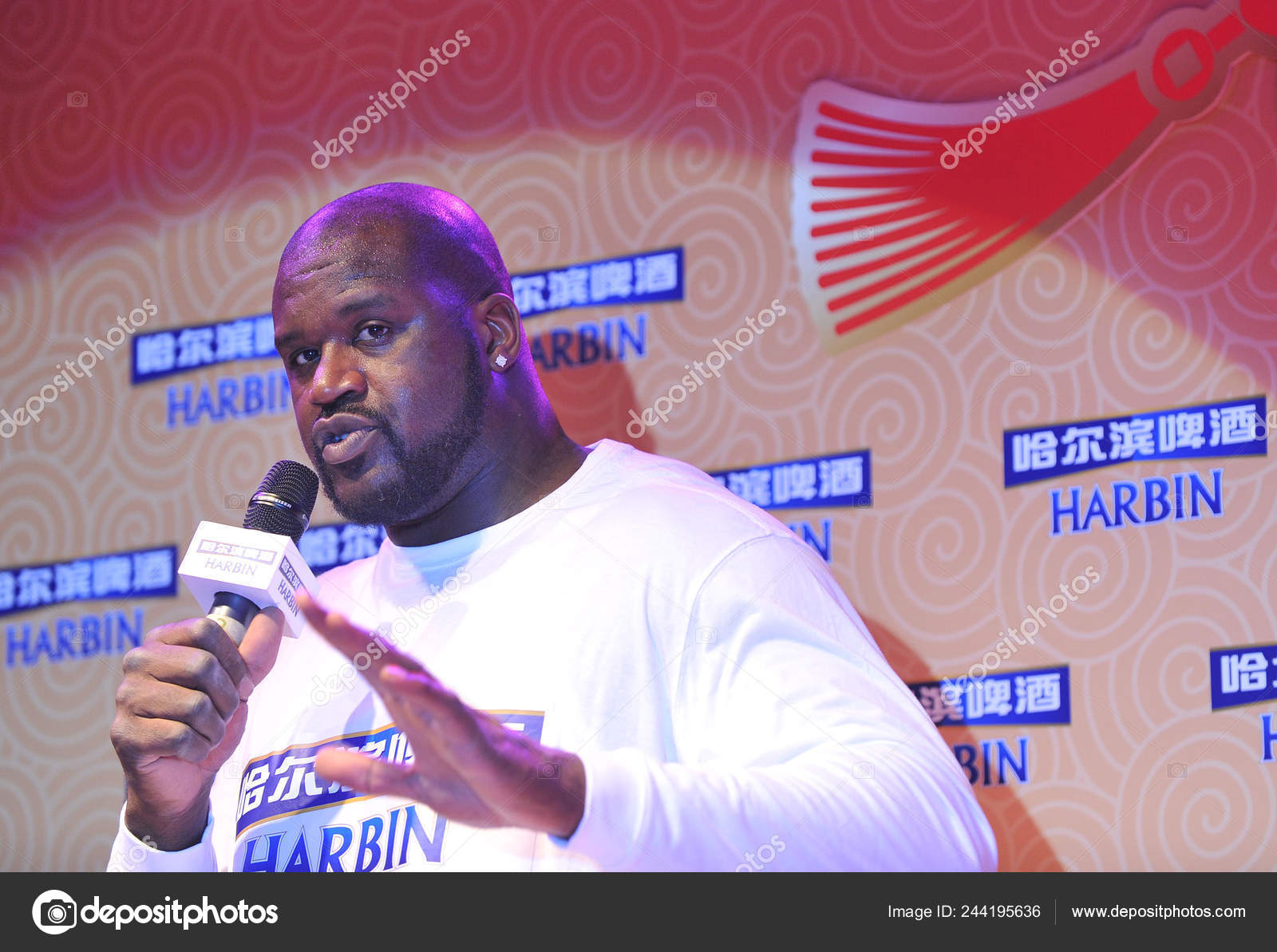 Retired Nba Superstar Shaquille Oneal Speaks Promotional Event Harbin ...