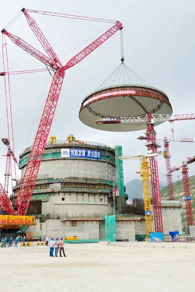 Dome Containment Structure Being Hoisted Taishan Unit Nuclear Power ...