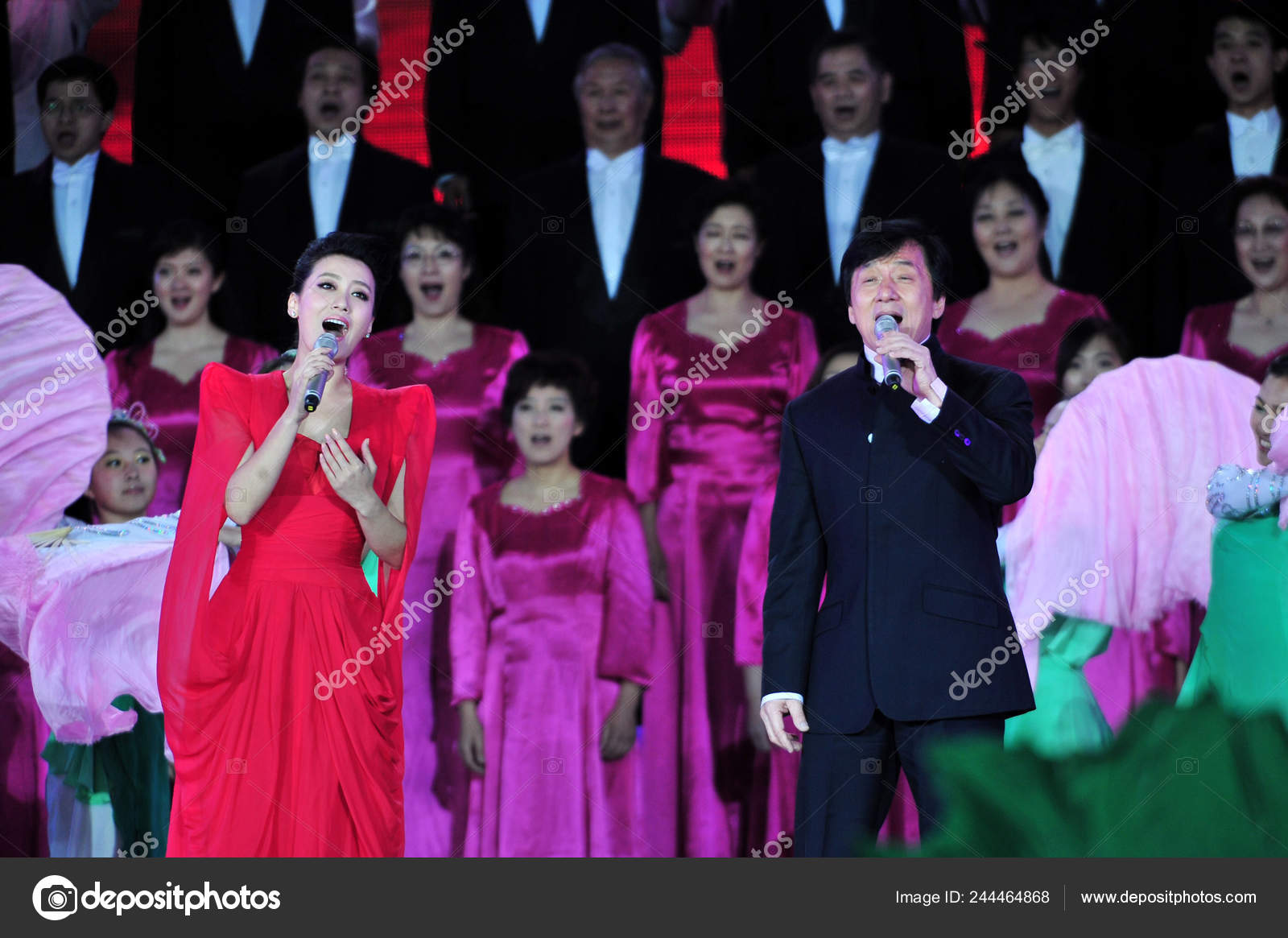 Chinese Singer Tan Jing Left Hong Kong Kungfu Superstar Jackie — Stock ...