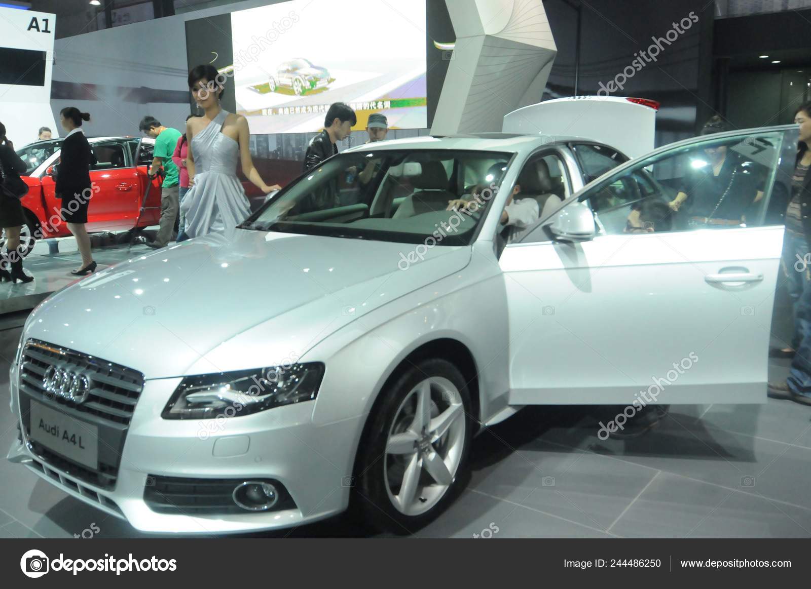Model Poses Audi Auto Show Hangzhou East Chinas Zhejiang Province ...