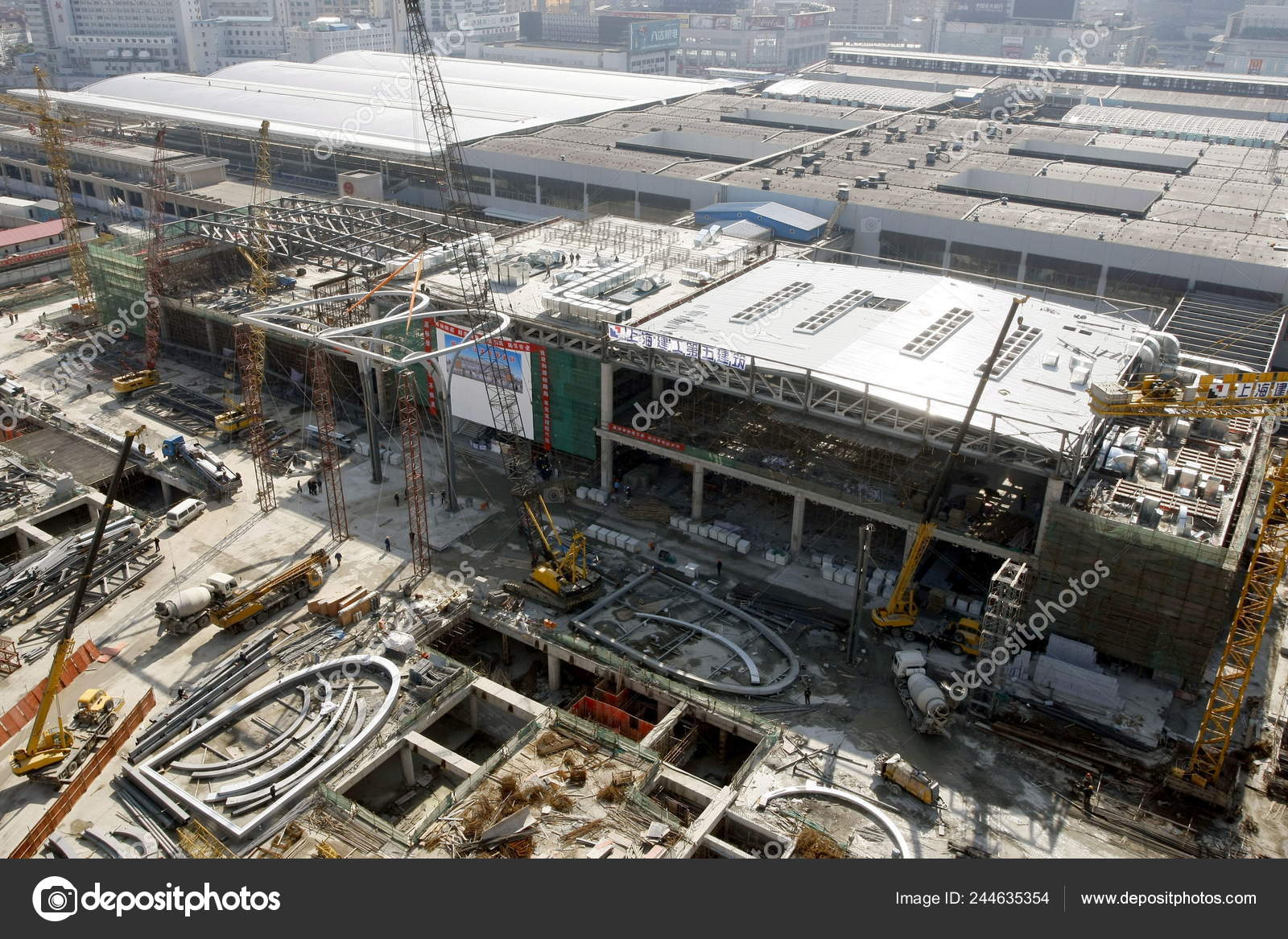 Shanghai Railway Station Seen Construction Shanghai China January 2010 ...