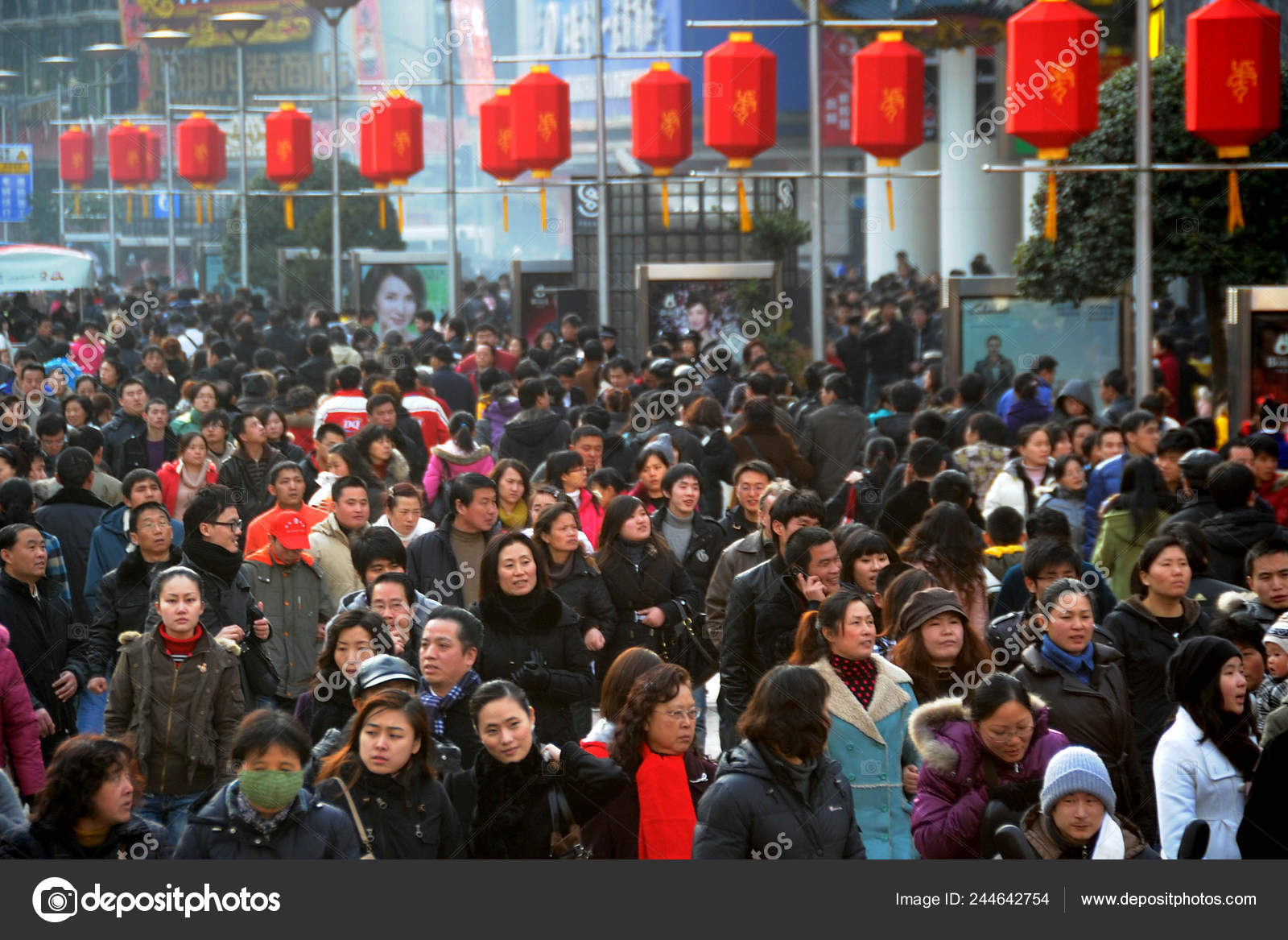 Tourists Crowd East Nanjing Road Spring Festival Known Chinese New – Stock Editorial Photo ...