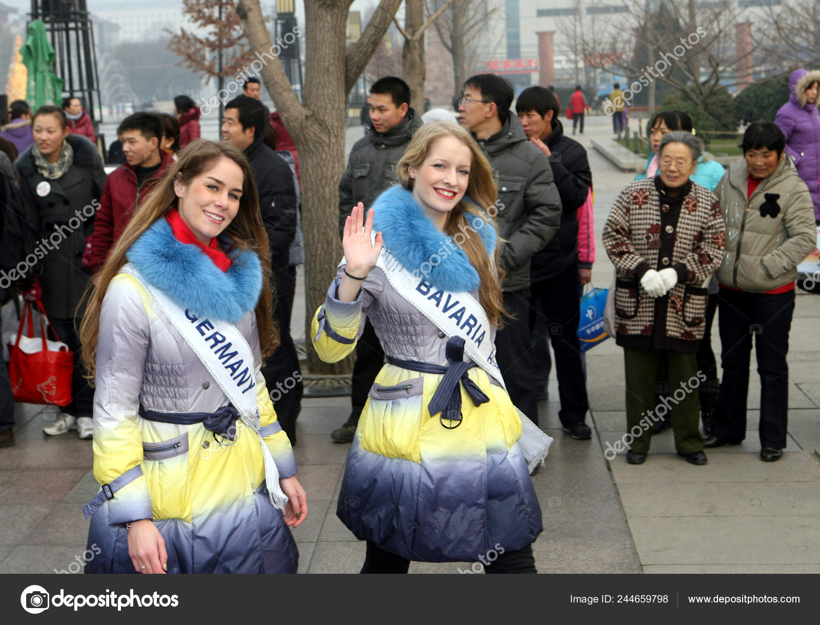 Miss Germany Michelle Goldermann Left Miss Bavaria Sonja Koch Miss ...