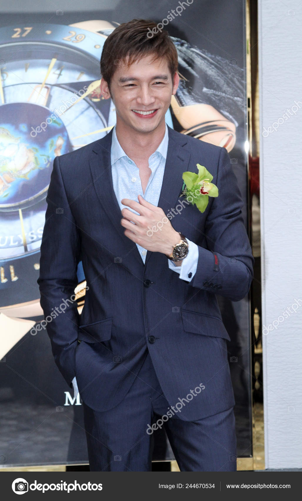 Taiwanese Actor James Wen Seen Opening Ceremony New Store Taibei ...