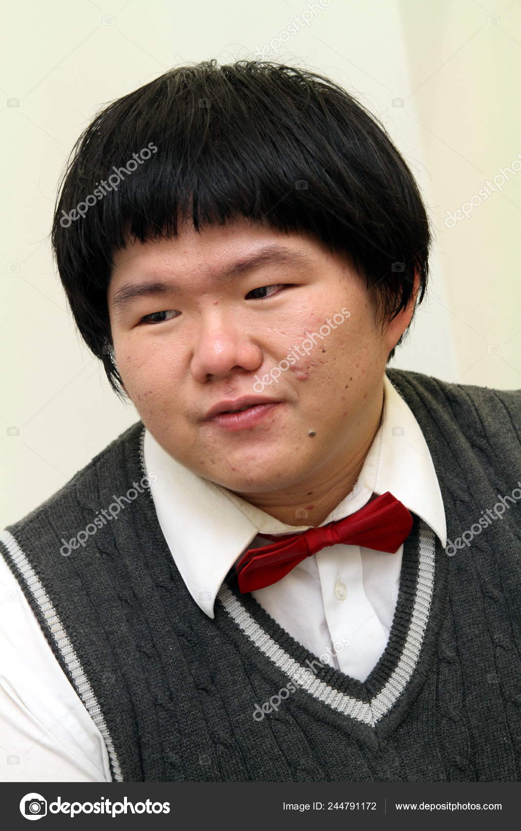 Lin Chun Taiwans Susan Boyle Seen Interview Taipei Taiwan April — Stock ...