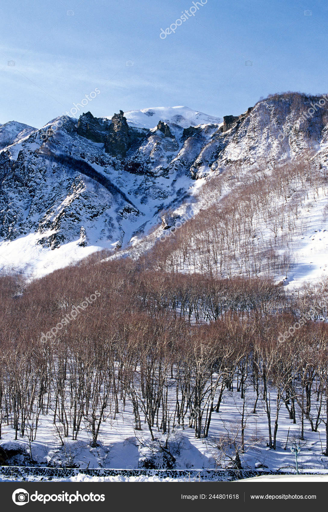 Landscape Snow Blanketed Changbai Mountain Changbaishan Mountain Mount ...